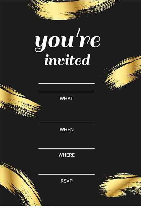 Blank Invitation Templates Free Editable Printable
