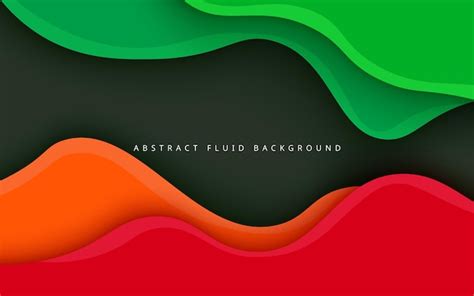 Premium Vector Abstract Orange Red Green Gradient Wavy Overlap Layers With Modern Texture