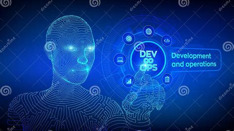 Devops Agile Development And Optimisation Concept On Virtual Screen Software Engineering Stock