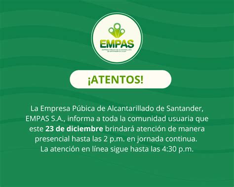 Cambio De Horario Empas Sa Esp