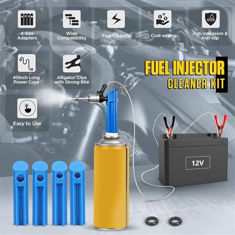 Fuel Injector Cleaner Kit 4 Size Universal Injector Flush Cleaner
