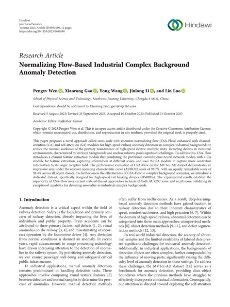 Pdf Normalizing Flow Based Industrial Complex Background Anomaly