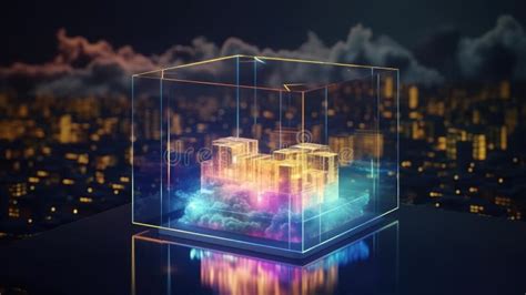 Cloud Computing Technology Concept Generative Ai Illustration Stock Illustration Illustration