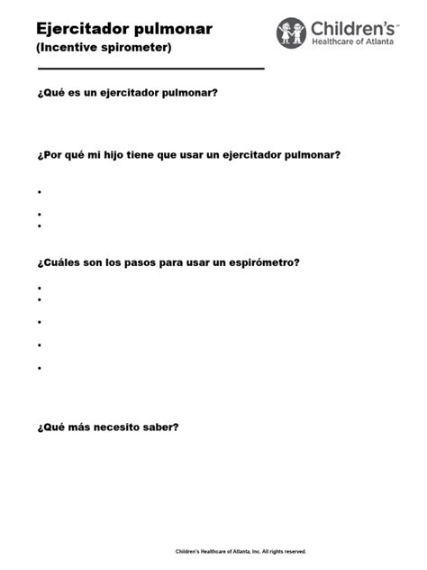 Incentive Spirometer Sp Pdf