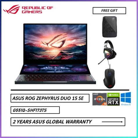 Asus Rog Zephyrus Duo Se Gx Q Shf Ts Fhd Hz Gaming Laptop Ryzen Hx