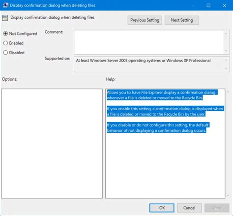 Enable Disable Delete Confirmation Box For Recycle Bin In Windows