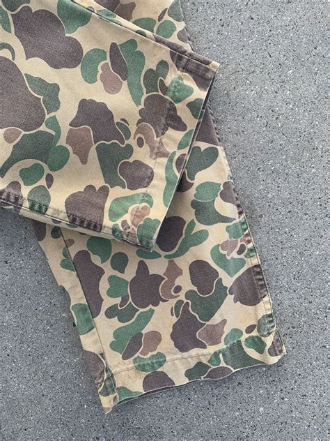 As Is 100 Cotton Faded Duck Camo Pants Boardwalk Vintage