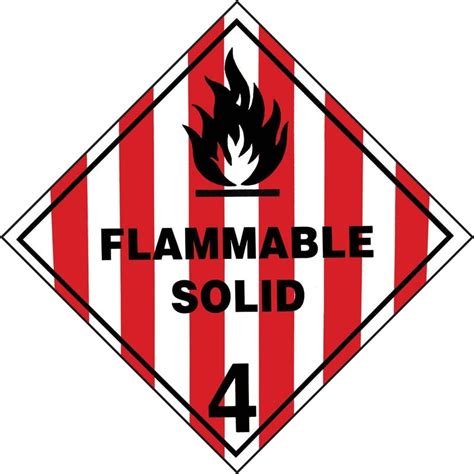 Class 41 Flammable Solid 250 Mm Cargo Care Nz