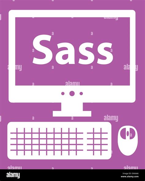 Vector Illustration Of Web Development Sass Technology Isolated White Icon Stock Vector Image
