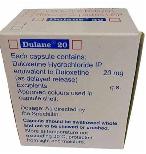 Dulane 20 Duloxetine Capsule At ₹ 141strip Tarakeswar Id
