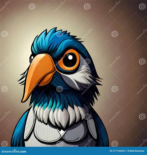 A Cute Funny Pegion Portrait Stock Illustration Illustration Of Style Caricature 277128556