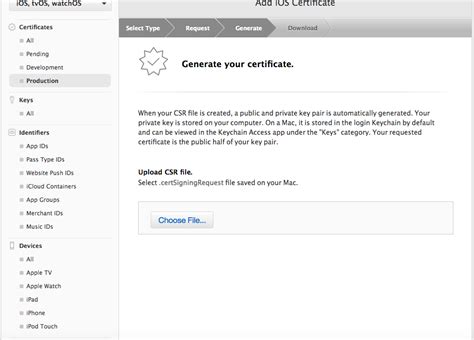 Create Ios App Store Distribution Provisioning Production Certificate