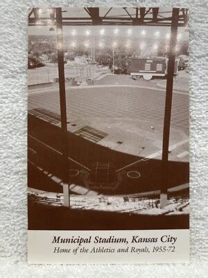 1991 Ballpark Nostalgia Postcard Municipal Stadium Kansas City Royals 022 Vtg Ebay