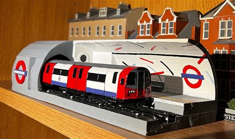 London Underground Station With Tube Train Etsy Uk