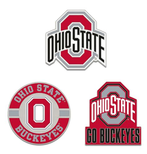 Ohio State Buckeyes 3 Piece Collector Pin Set All American Sportswear