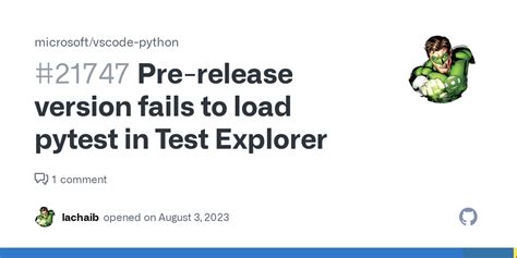 Pre Release Version Fails To Load Pytest In Test Explorer · Issue