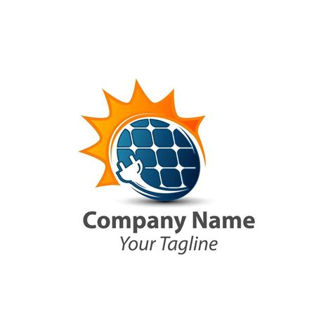 Solar Technology Logo Simple Modern Solar Energy Logo Template 01