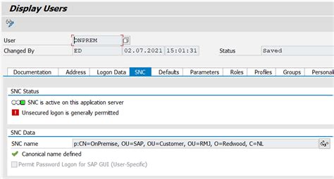 SAP SNC Component Redwood Documentation