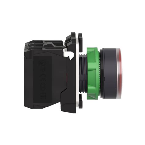 Bouton Poussoir Lumineux Rouge Ø22 Impulsion 240 V 1o1f