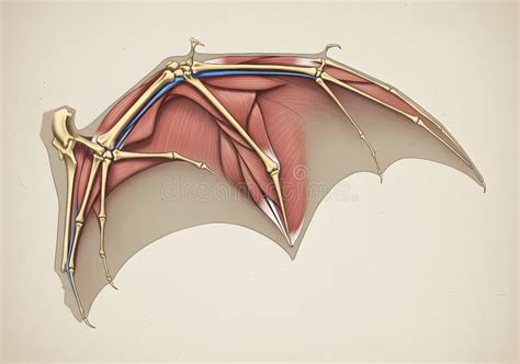 Bat Wing Anatomy Illustration Stock Illustration Illustration Of