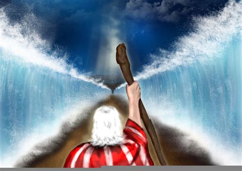 Moses Parts The Red Sea Clipart Free Images At Vector