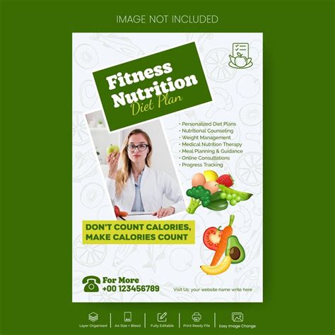 Fitness Nutrition Diet Plan And Nutritional Counseling Guidance Print