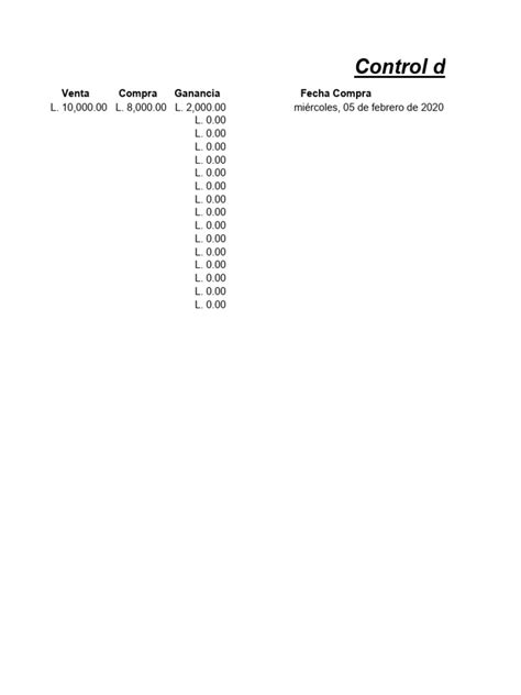 Control De Ventas Pdf