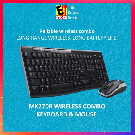 LOGITECH MK270R WIRELESS COMBO MOUSE KEYBOARD 2YEARS Shopee Malaysia