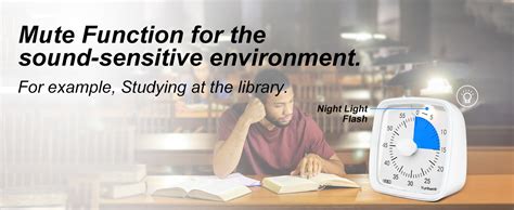 Yunbaoit Visual Timer With Night Light 60 Minute Countdown