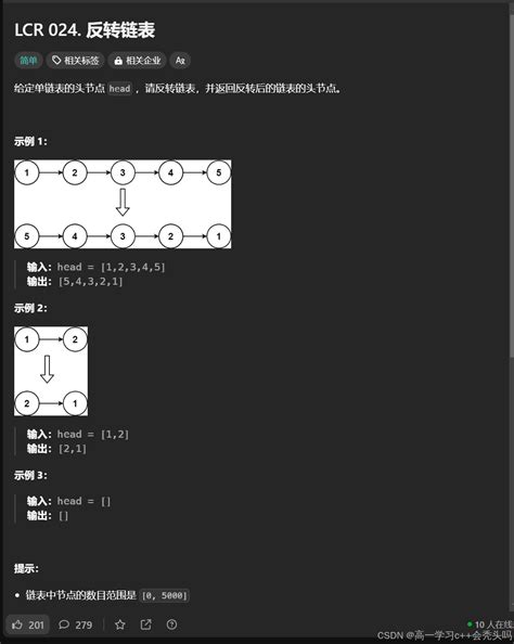 Leetcodelcr 024 反转链表leetcode Lcr 含义 Csdn博客