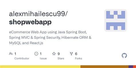 GitHub Alexmihailescu Shopwebapp ECommerce Web App Using Java Spring Boot Spring MVC