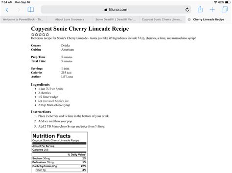 Sonic Cherry Limeade Cherry Limeade Cherry Limeade Recipe Sonic