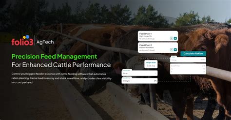 Automated Cattle Feeding Software For Feed Efficiency