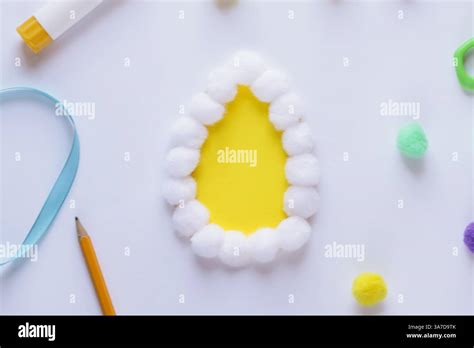 Step By Step Instruction Making Of Handmade Easter Egg From Pompons