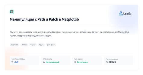 Манипуляция формами в Matplotlib Программирование на Python Labex