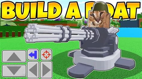 Floppa Powered Machine Gun Dangerous Build A Boat Youtube