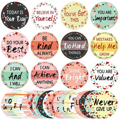 30 Styles Positive Sayings Accents Confetti Motivational Classroom