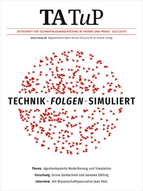 Agent Based Modelling And Simulation Tatup 03 2017 Oekom Verlag