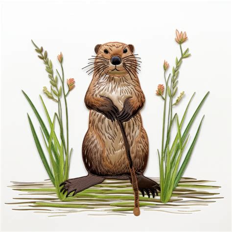 Premium Photo Detailed Illustration Of A Beaver In Grass With Handle