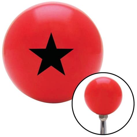 American Shifter Black Brigadier General Red Shift Knob With M16 X 15