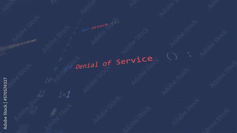 foto de cyber attack denial of service dos vunerability in text ascii