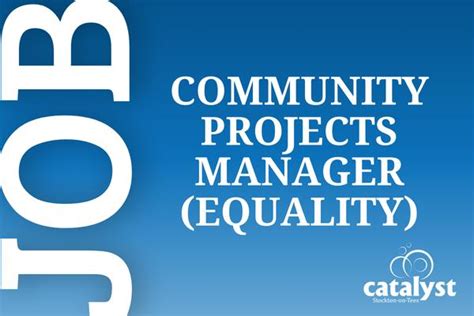 Catalyst Job Vacancy Community Projects Manager Equality Catalyst