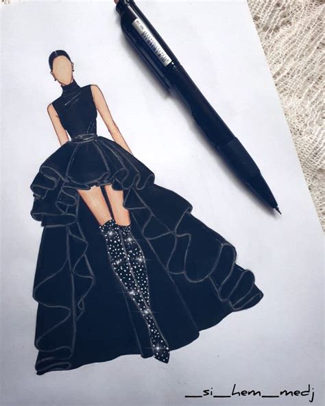 Pin By Sihem On My Art Fashion Illustration Dresses Fashion Illustration Sketches Dresses