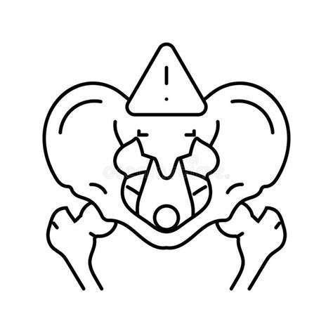 Thyroid Disorders Woman Disease Line Icon Vector Illustration Stock