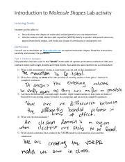 Understanding Molecule Shapes Through VSEPR Theory And Course Hero