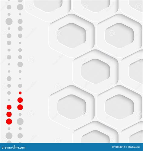 Abstract Hexagon Graphic Design White Futuristic Sexangle Background