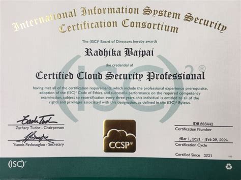 Radhika Bajpai On Linkedin Isc2 Ccsp Cloudsecurity Cybersecurity