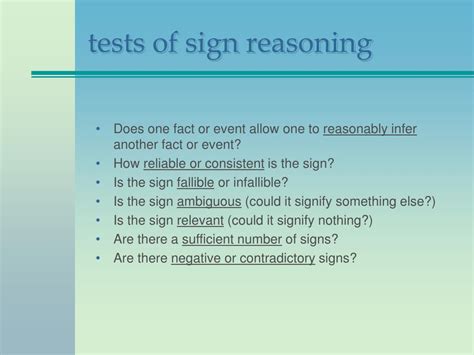 Ppt Sign Reasoning Powerpoint Presentation Free Download Id1279270