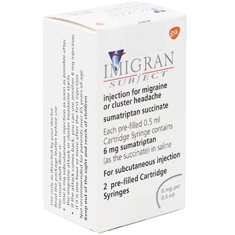 Buy Imigran Subject 6mg Injection To Treat Migraines For £8999