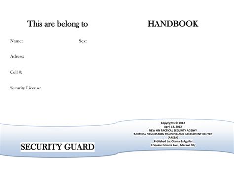 Security Guard Handbook PDF